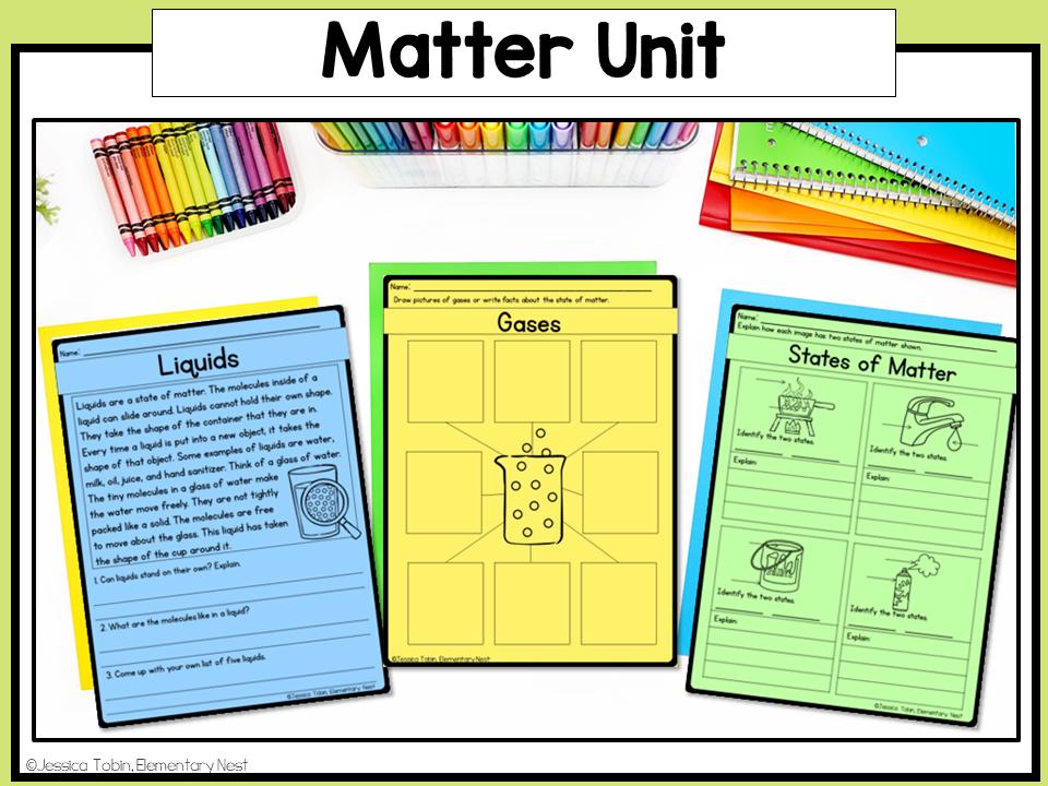 Matter, States of Matter Worksheets, Reading Passages - Properties of ...