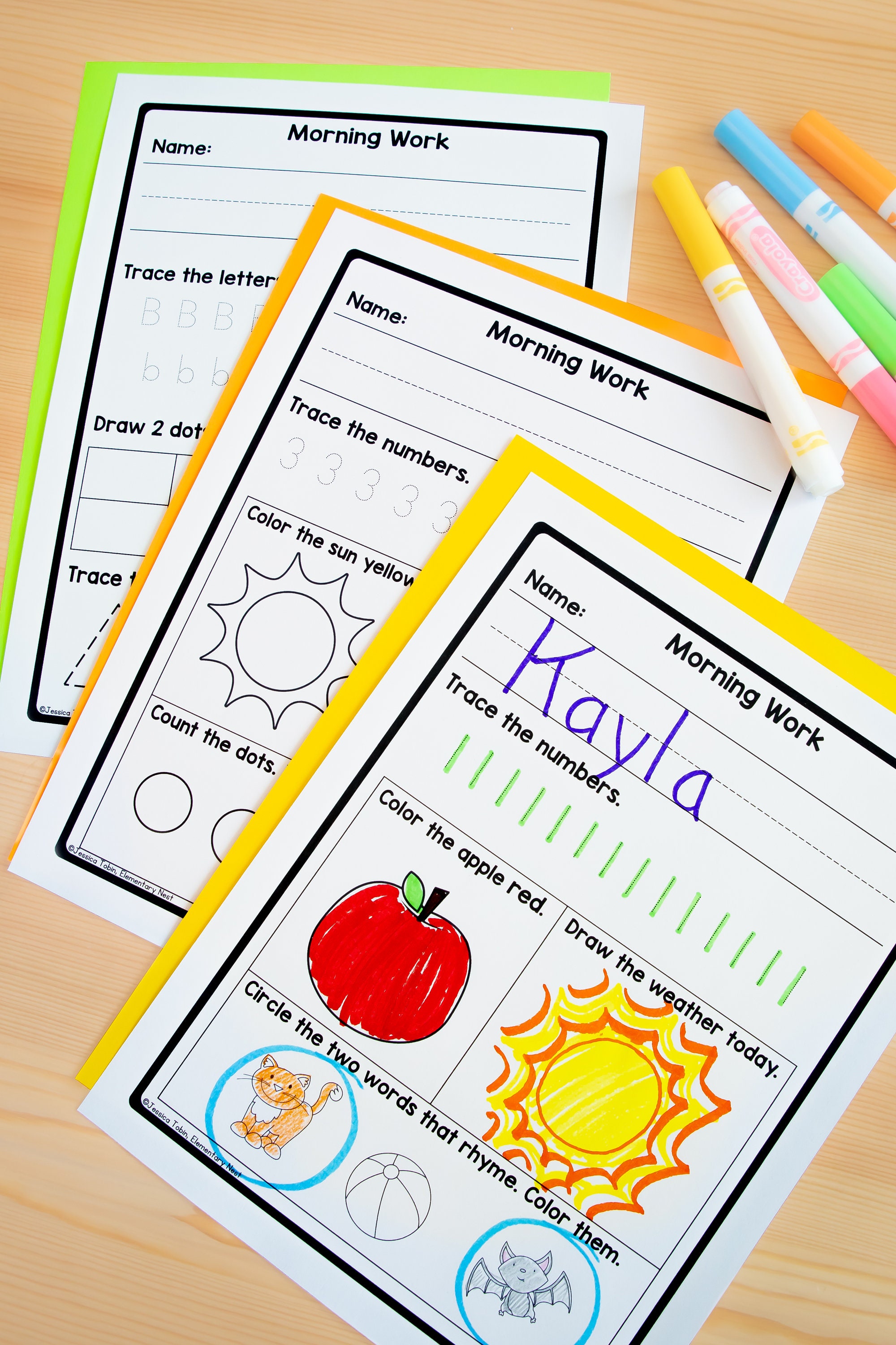 2nd Quarter Kindergarten Morning Work - Math, Grammar, and Reading ...