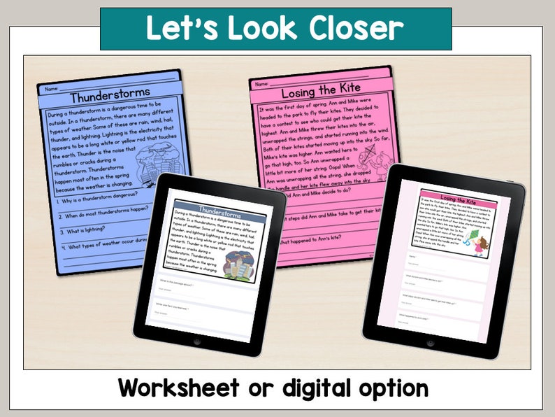 2nd Grade Reading Comprehension Passages & Questions, Fiction and ...