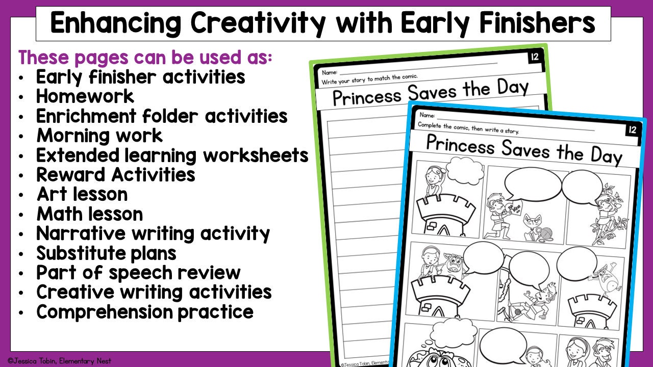 Fast Finisher Early Finishers Activities Creative Writing Math Review ...