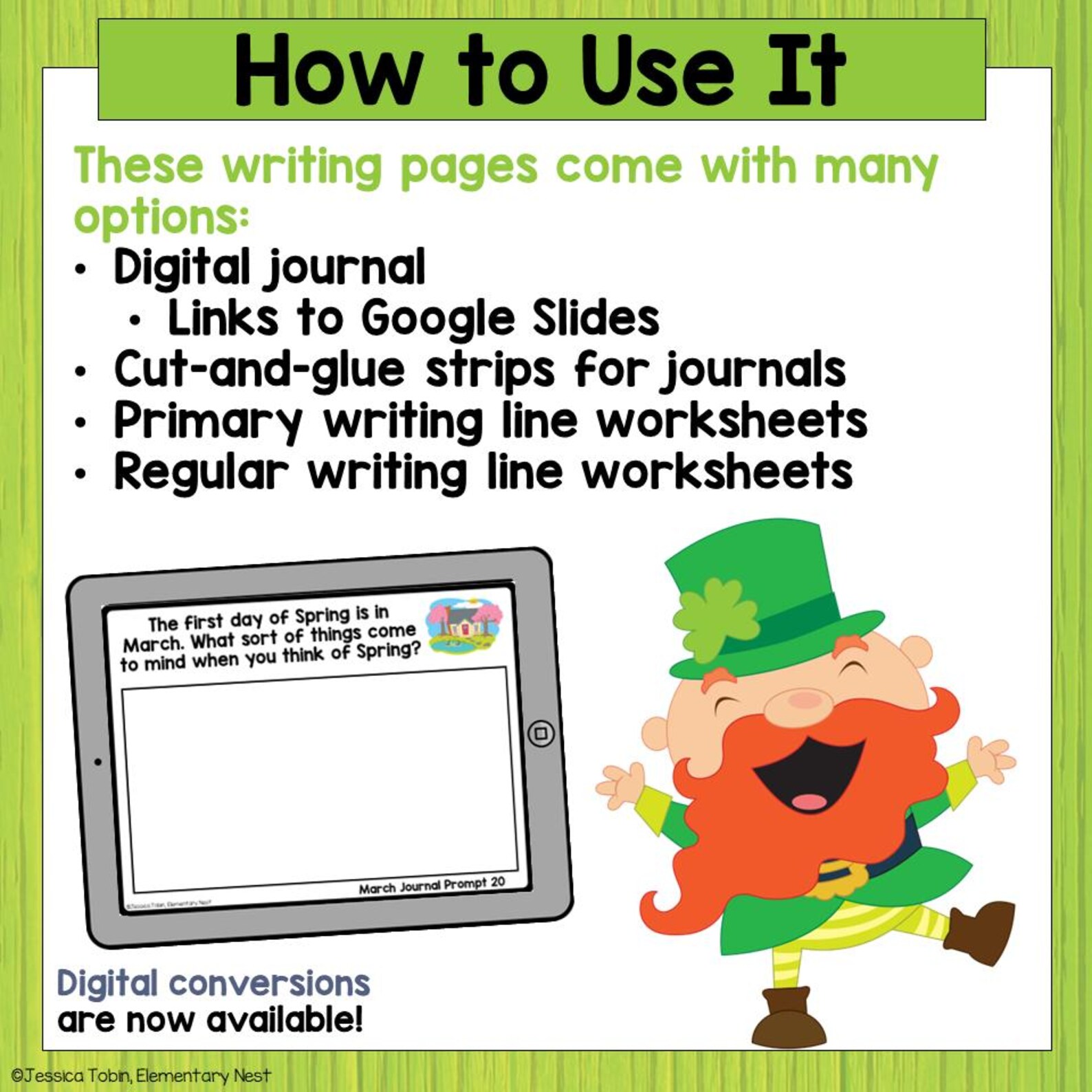 March Writing Prompts - Journal, Digital, or Paper - Spring Writing ...
