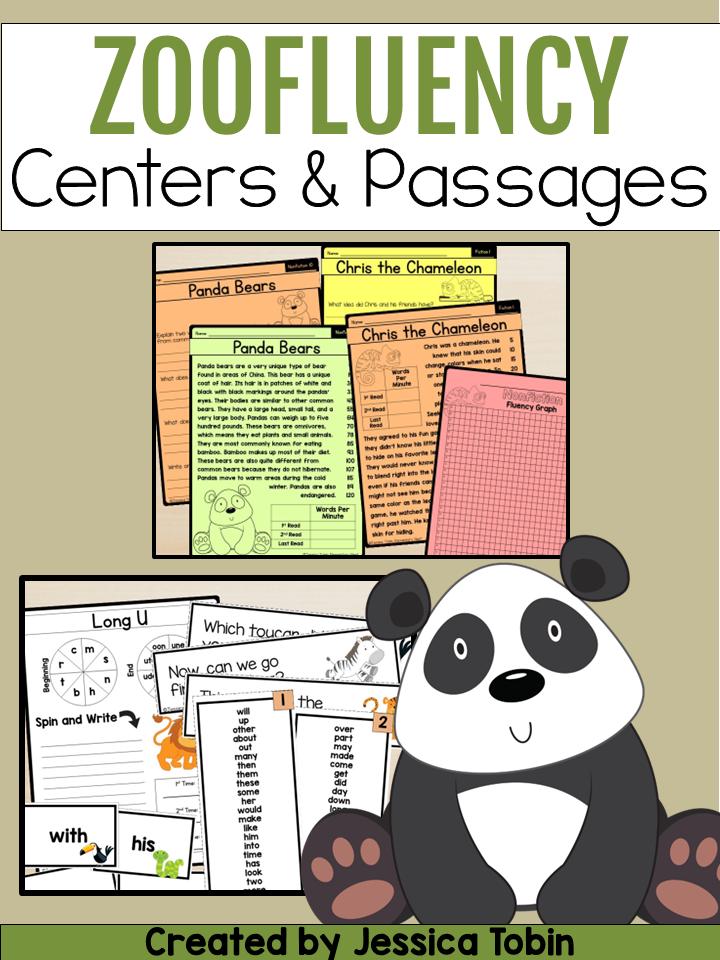 Animals Reading Fluency Passages and Centers 3rd Grade 2nd Grade ...