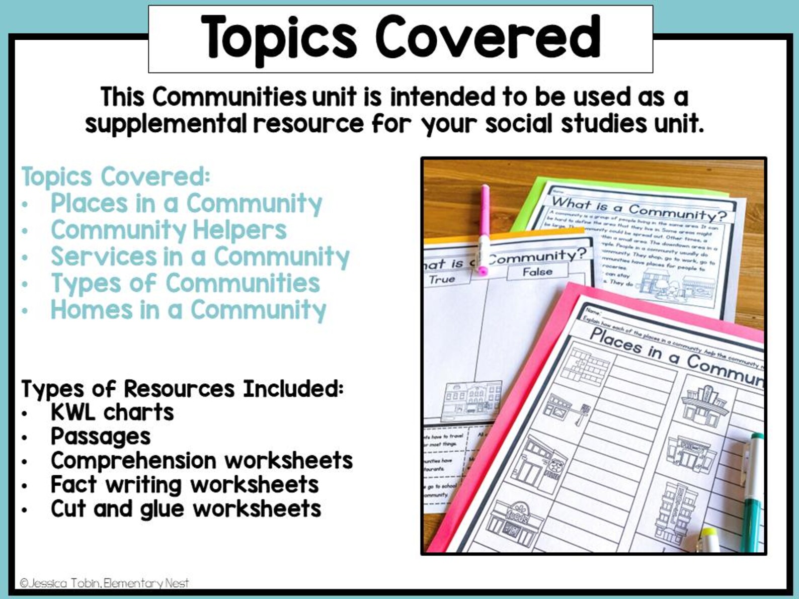Community Helpers, Community, Types of Communities Worksheets & Reading ...