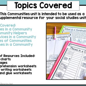 Community Helpers, Community, Types of Communities Worksheets & Reading ...