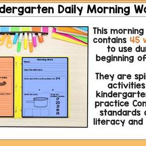3rd Quarter Kindergarten Morning Work - Math, Grammar, and Reading ...