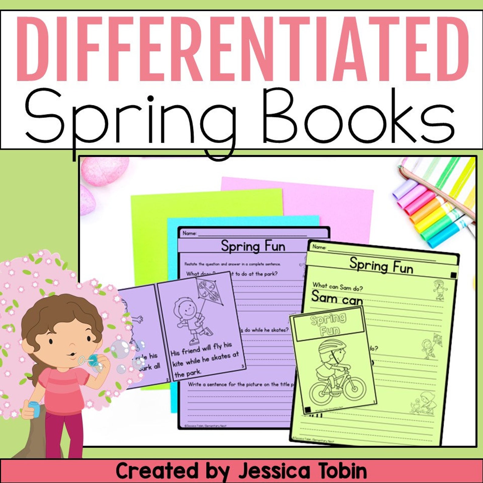 Spring Reading Activities - Spring Mini Book Readers Fiction ...