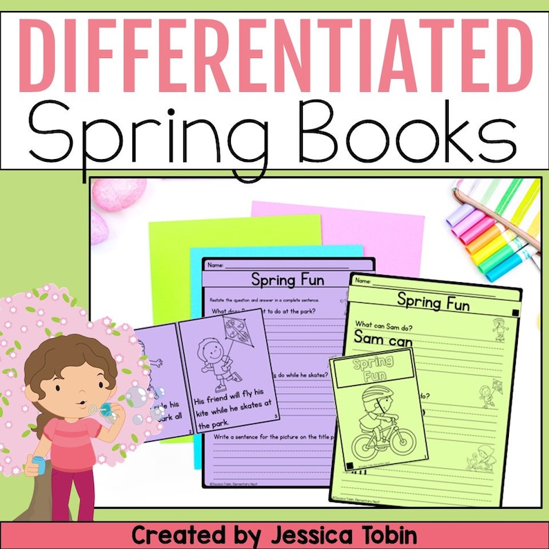 Spring Reading Activities - Spring Mini Book Readers Fiction ...