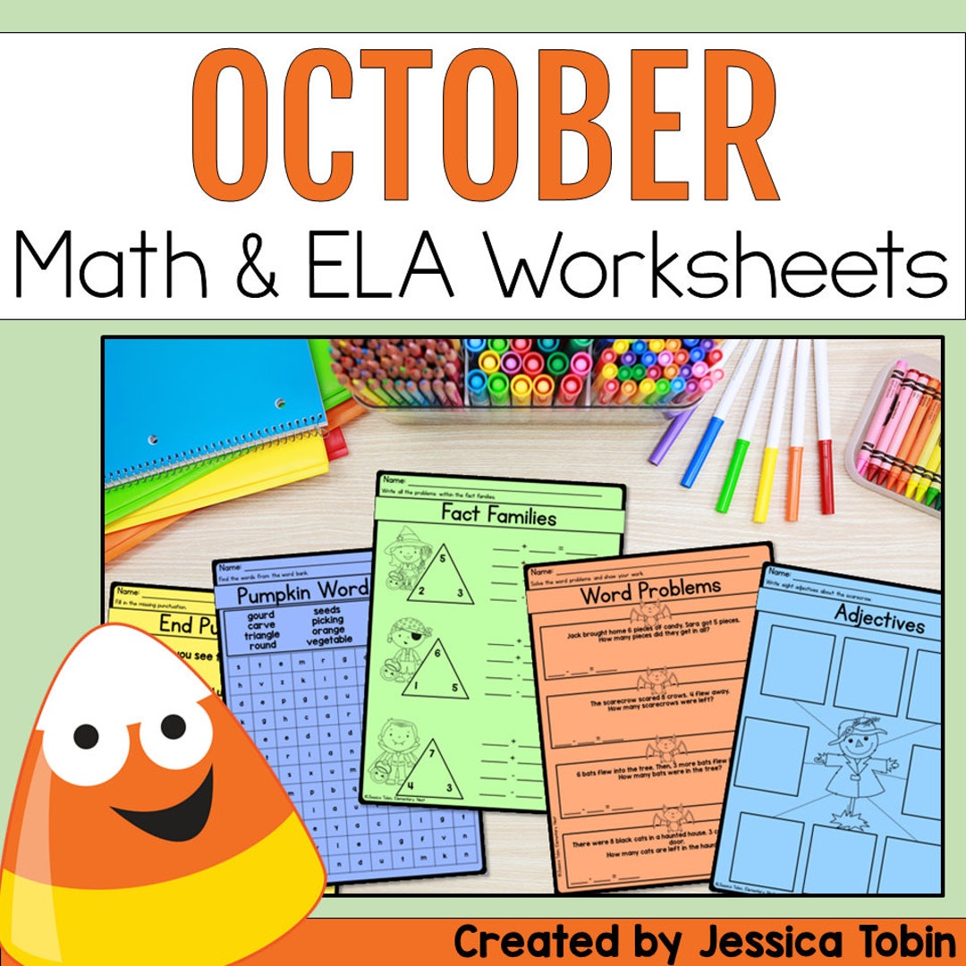 October Worksheets Math, Writing, Language - Halloween Word Search ...