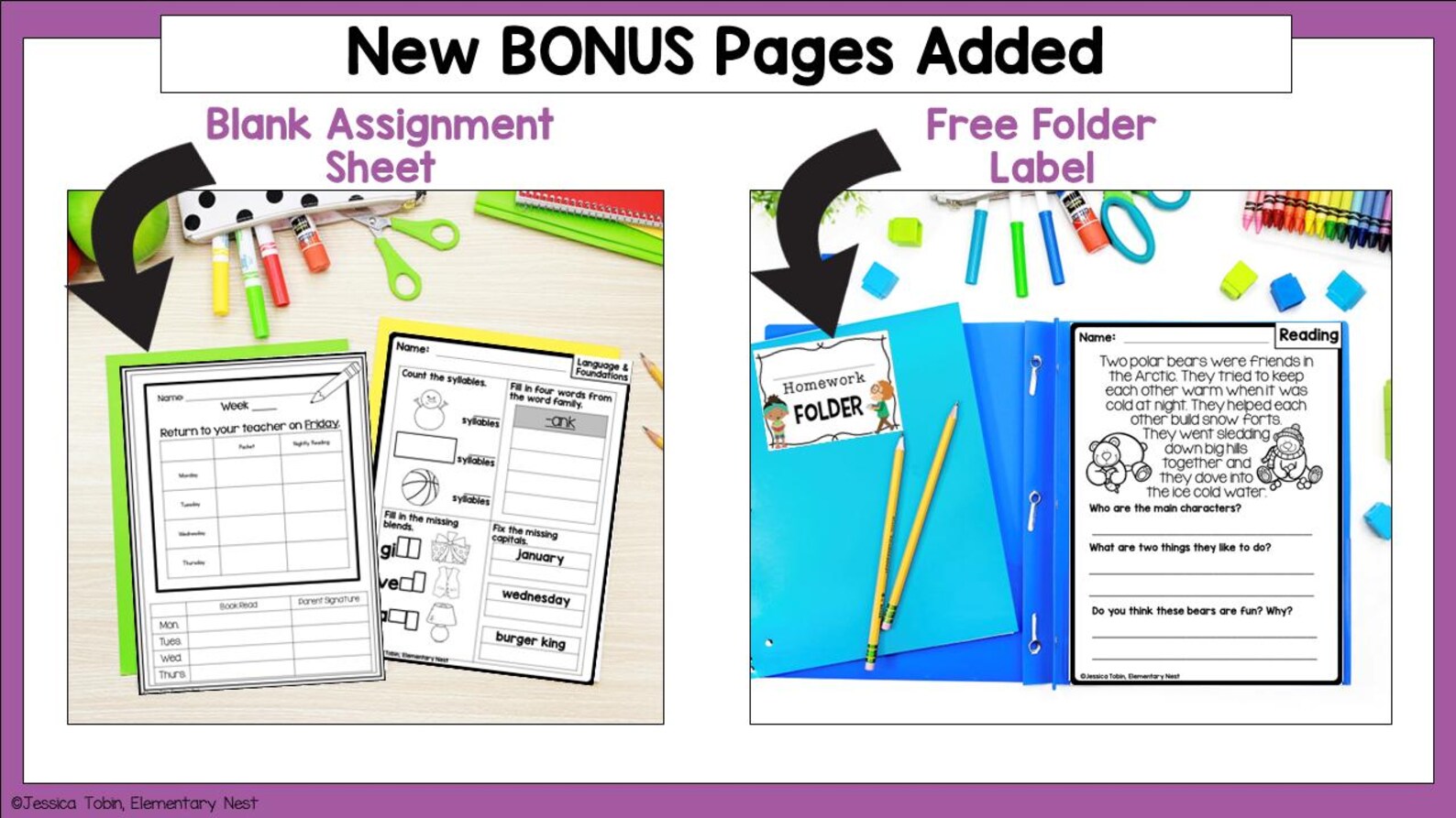 3rd Quarter 1st Grade Homework With Folder Cover, ELA and Math Review ...