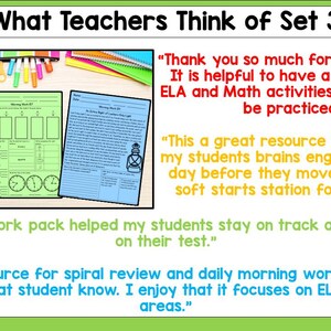 3rd Quarter 3rd Grade Homework With Folder Cover, ELA and Math Review ...