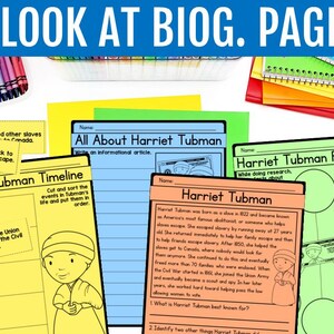 Black History Month Reading Comprehension and Biography Research ...