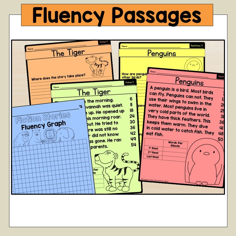 Reading Fluency Passages With Comprehension Questions - Early Fluency ...