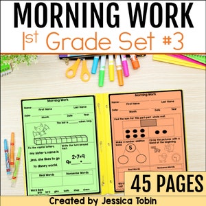 3rd Quarter First Grade Morning Work - February, March Morning Work ...