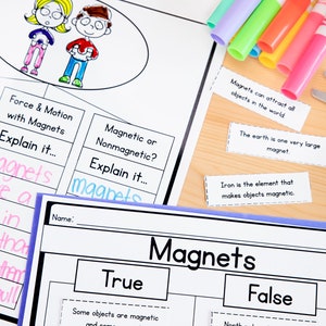 Magnets Unit and Magnetism Activities, Worksheets, and Reading Passages ...