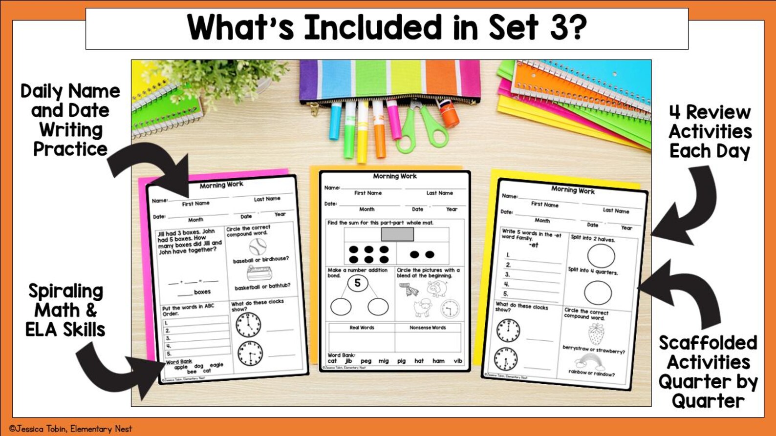 3rd Quarter First Grade Morning Work - February, March Morning Work ...