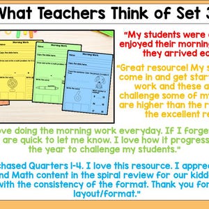 3rd Quarter Kindergarten Morning Work - Math, Grammar, and Reading ...
