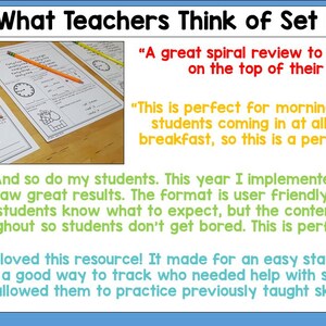 1st Quarter 2nd Grade Morning Work Set 1 Daily Second Grade Math Review ...