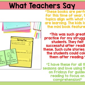 Spring Reading Activities - Spring Mini Book Readers Fiction ...