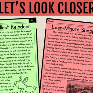 December Reading Comprehension, 4th 3rd Grade Christmas Reading ...