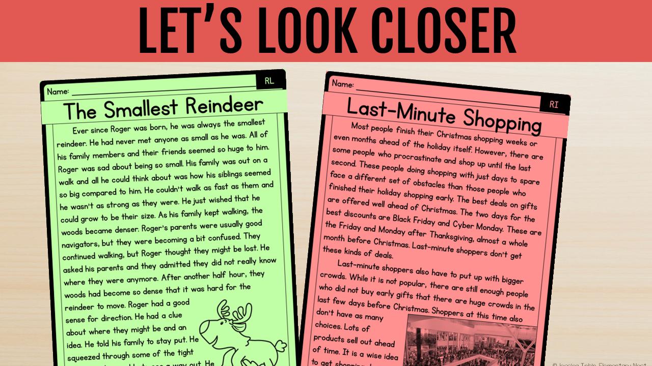 December Reading Comprehension, 4th 3rd Grade Christmas Reading ...