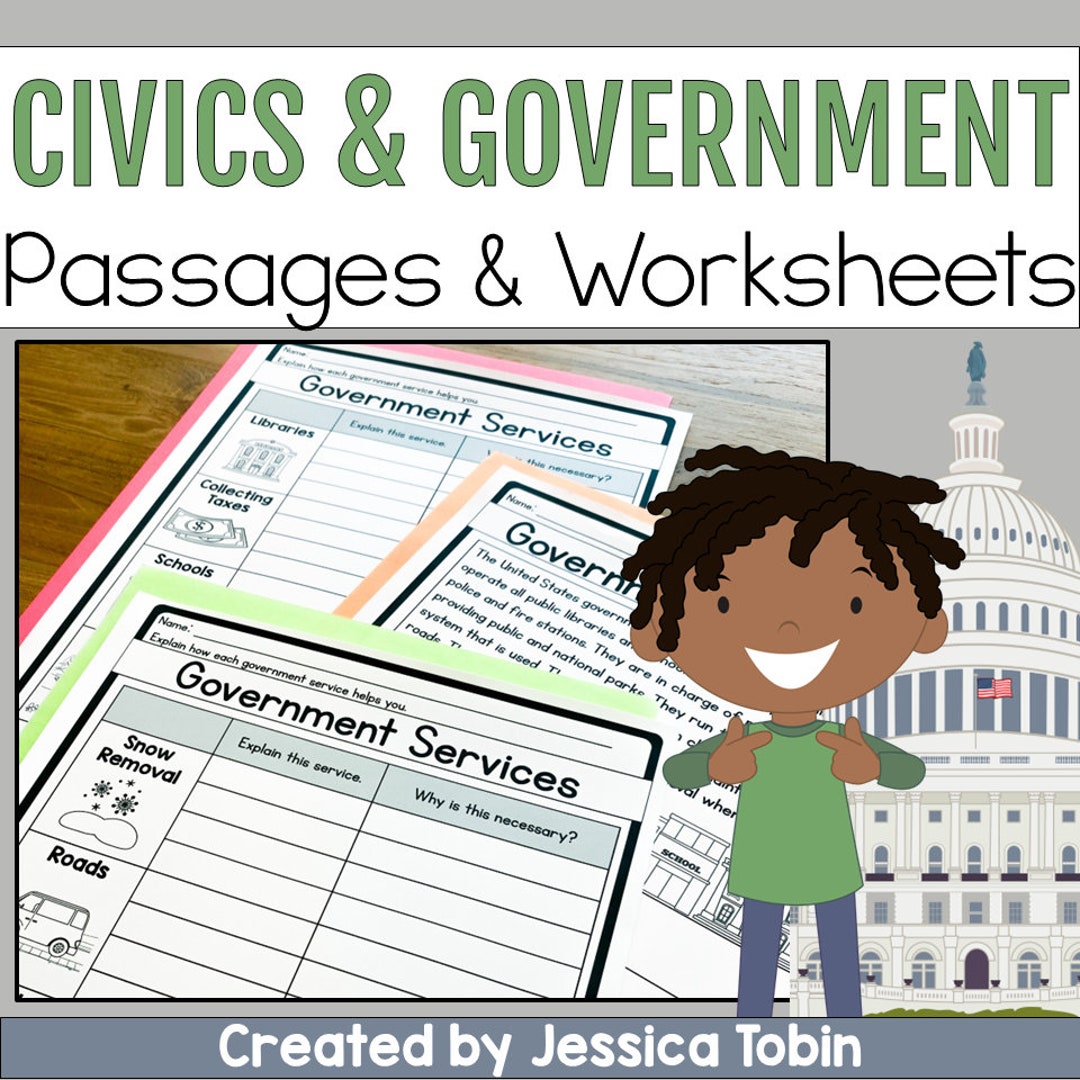 Civics & Government Worksheets: Social Studies Reading Comprehension ...