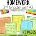 3rd Quarter 3rd Grade Homework With Folder Cover, ELA and Math Review ...