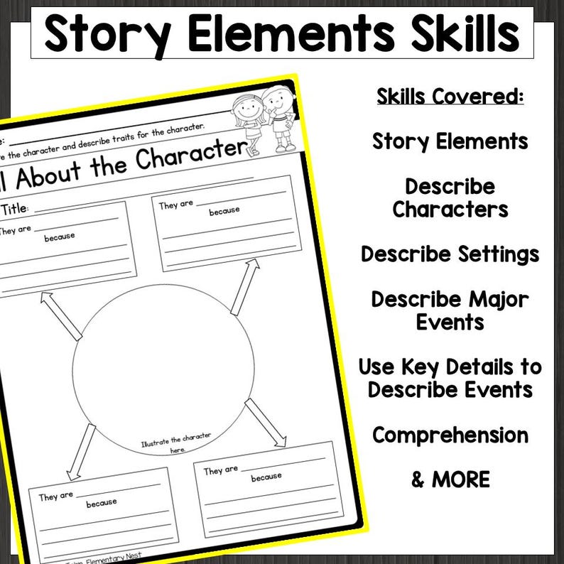 1st Grade Reading Comprehension Passages: Story Elements Worksheets ...