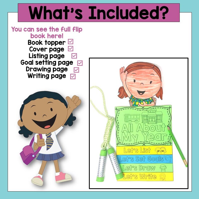 End of the Year Memory Book Writing Craft Flip Book, 1st 2nd Grade ...