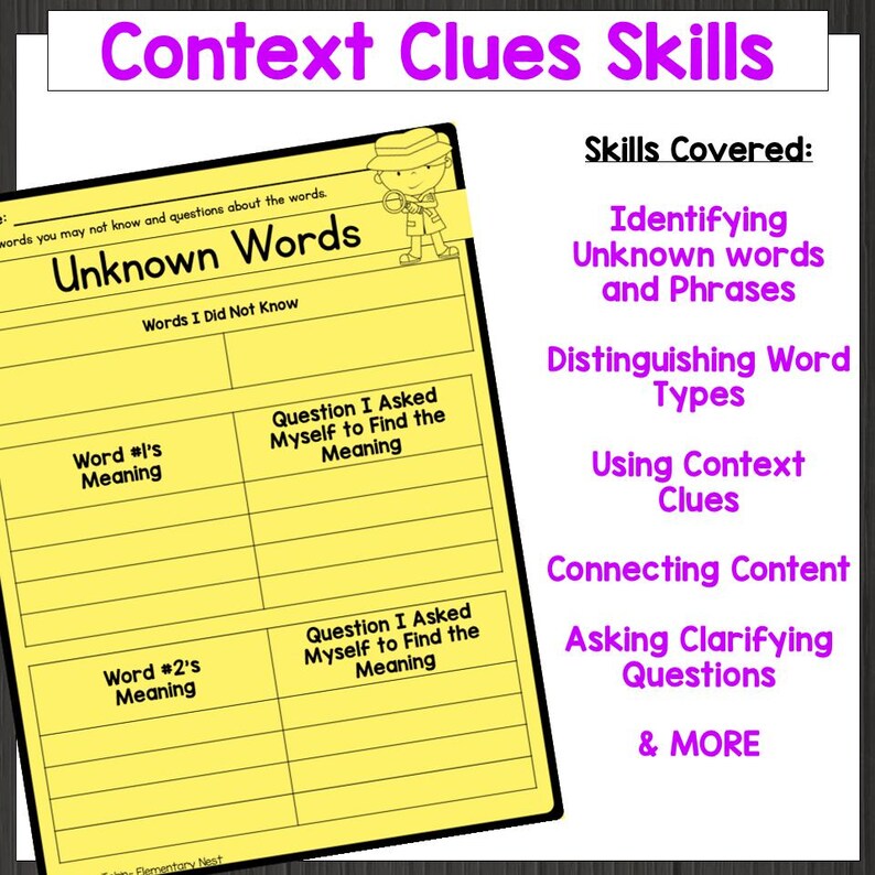 Context Clues Worksheets 3rd Grade Reading Passages With Comprehension ...