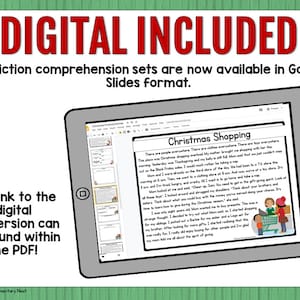 Christmas Reading Comprehension Passages With Writing Activities ...