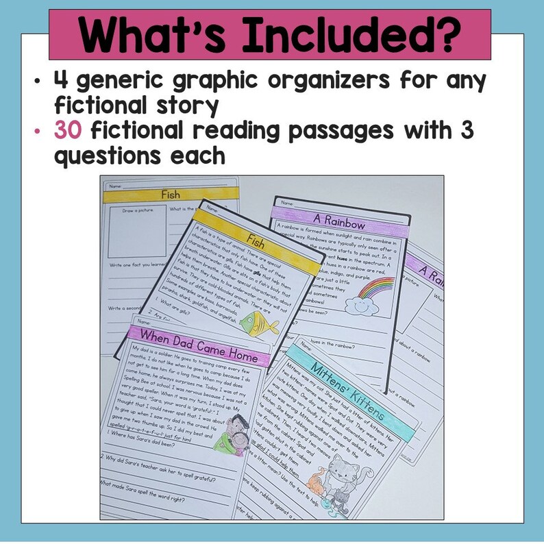 Reading Comprehension Passages & Questions 2nd Grade, Fiction Reading ...