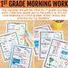 1st Quarter First Grade Morning Work Set 1, Morning Work 1st Grade ...