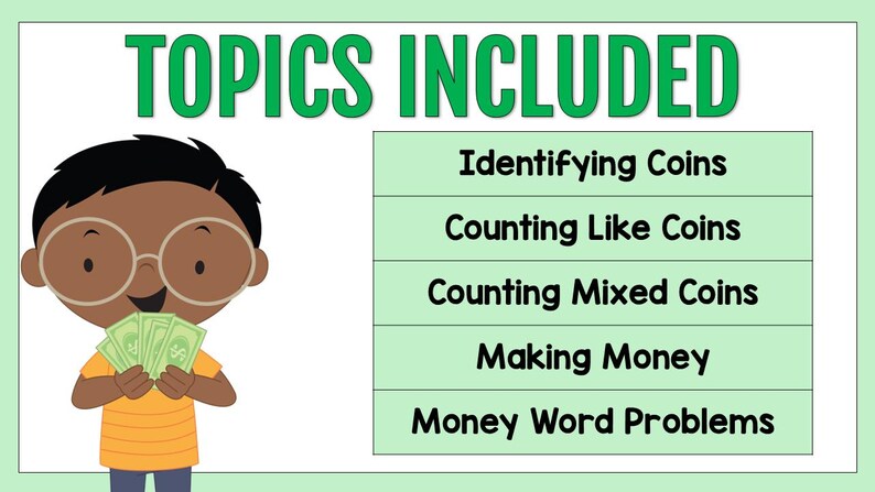 Counting Money Worksheets: Money Word Problems, Grades 1-3 (PDF) - Etsy