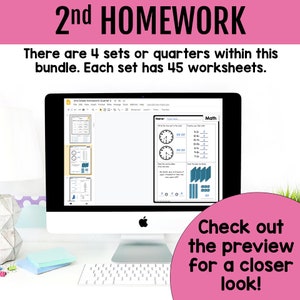Homework, Homework Sheets With Homework Folder Labels, 2nd Grade ...
