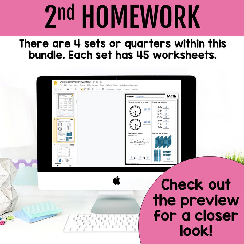 Homework, Homework Sheets With Homework Folder Labels, 2nd Grade ...