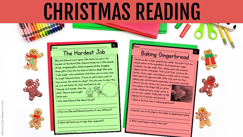 Christmas Reading Comprehension Passages, Holiday Reading Comprehension ...