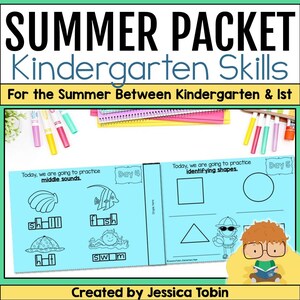 Kindergarten Summer Packet Worksheets - Summer Review & Reading ...