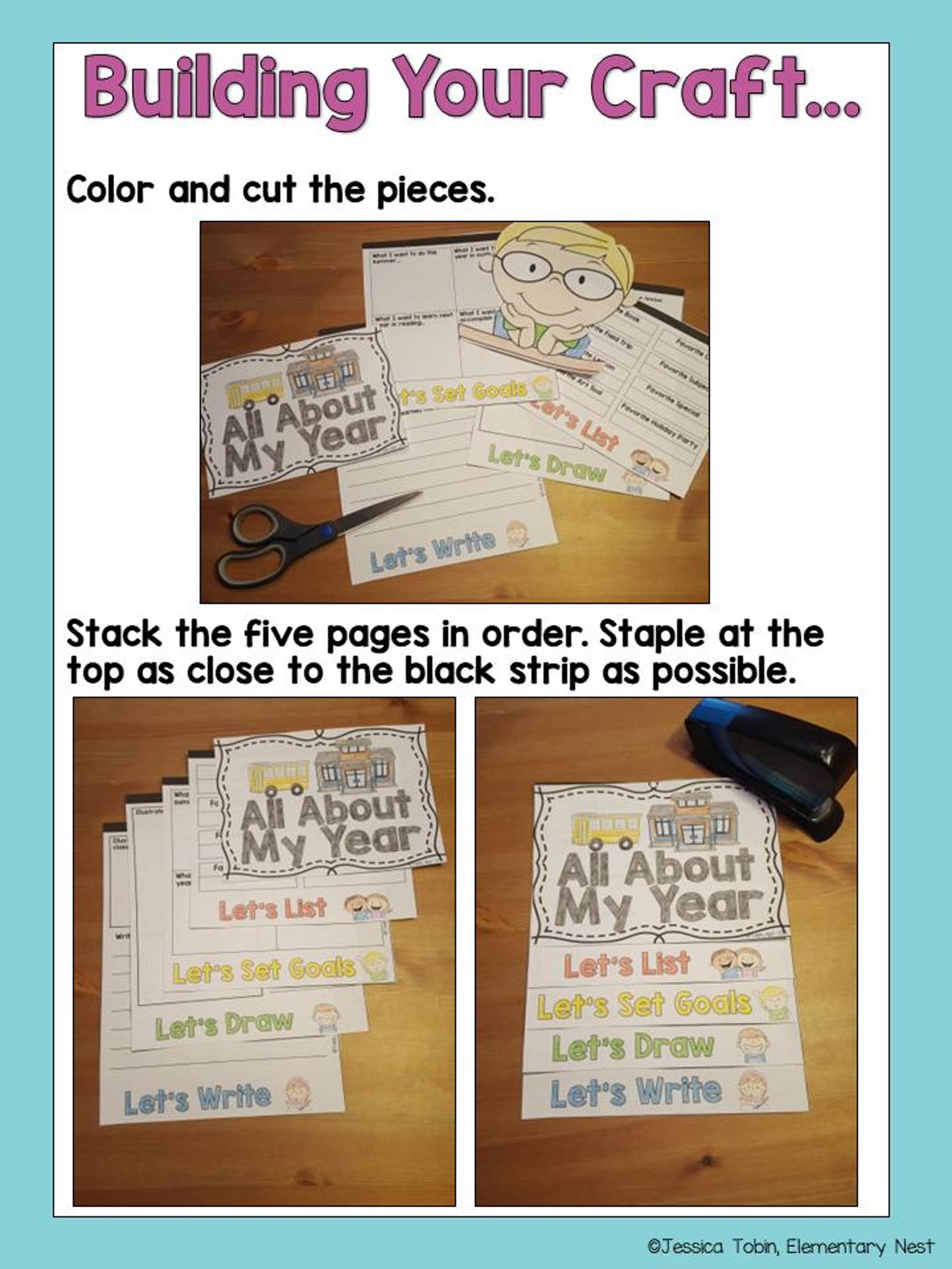 End of the Year Memory Book Writing Craft Flip Book, 1st 2nd Grade ...