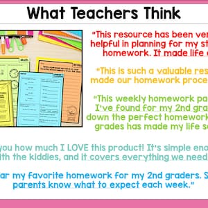 Homework, Homework Sheets With Homework Folder Labels, 2nd Grade ...