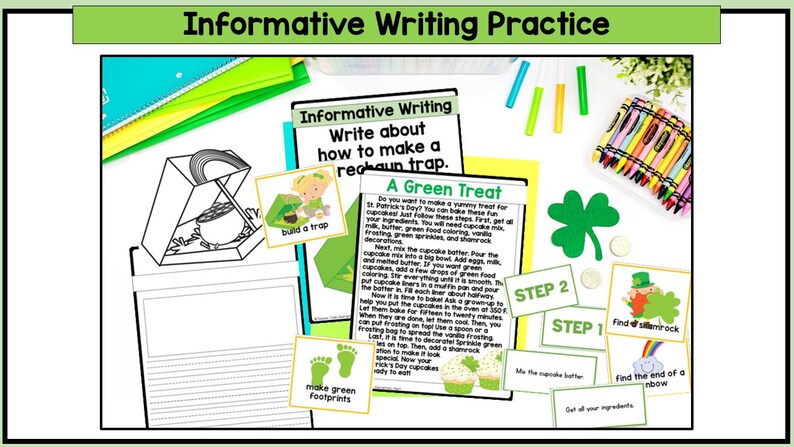 St. Patrick's Day Craftivity Writing 1st 2nd Grade, How to Catch a ...