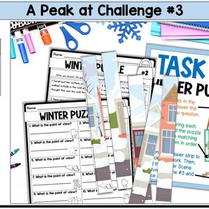 Winter Reading Comprehension Escape Room Winter Challenge Fun Winter ...