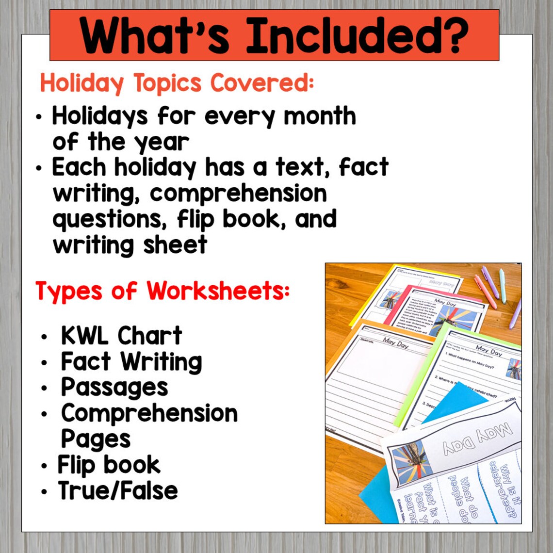 All-year Holidays Around the World Reading Activities, Social Studies ...