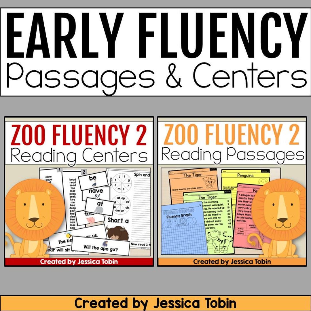 Reading Fluency Passages and Fluency Centers Practice Comprehension ...