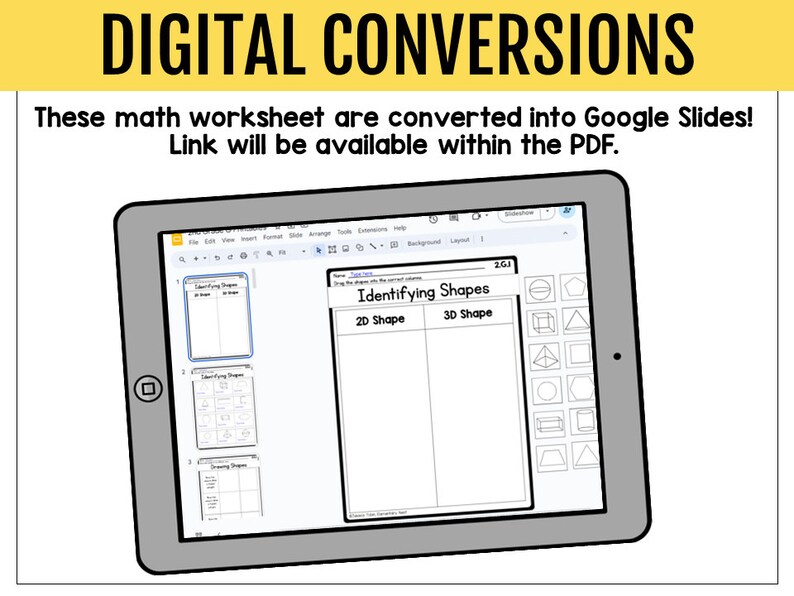 2D Shapes 3D Shapes Worksheets, Fractions, Partitioning 2nd Grade ...