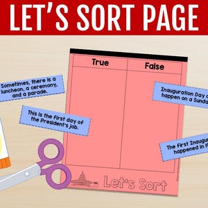 Inauguration Day Craft Reading Flip Book, Inauguration Day 2025 ...