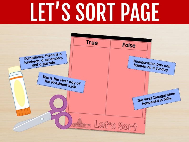 Inauguration Day Craft Reading Flip Book, Inauguration Day 2025 ...