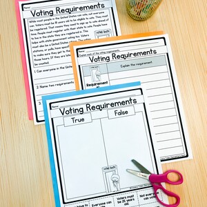 Election, Voting, Worksheets & Passages Ballots, Mock Election, Social ...