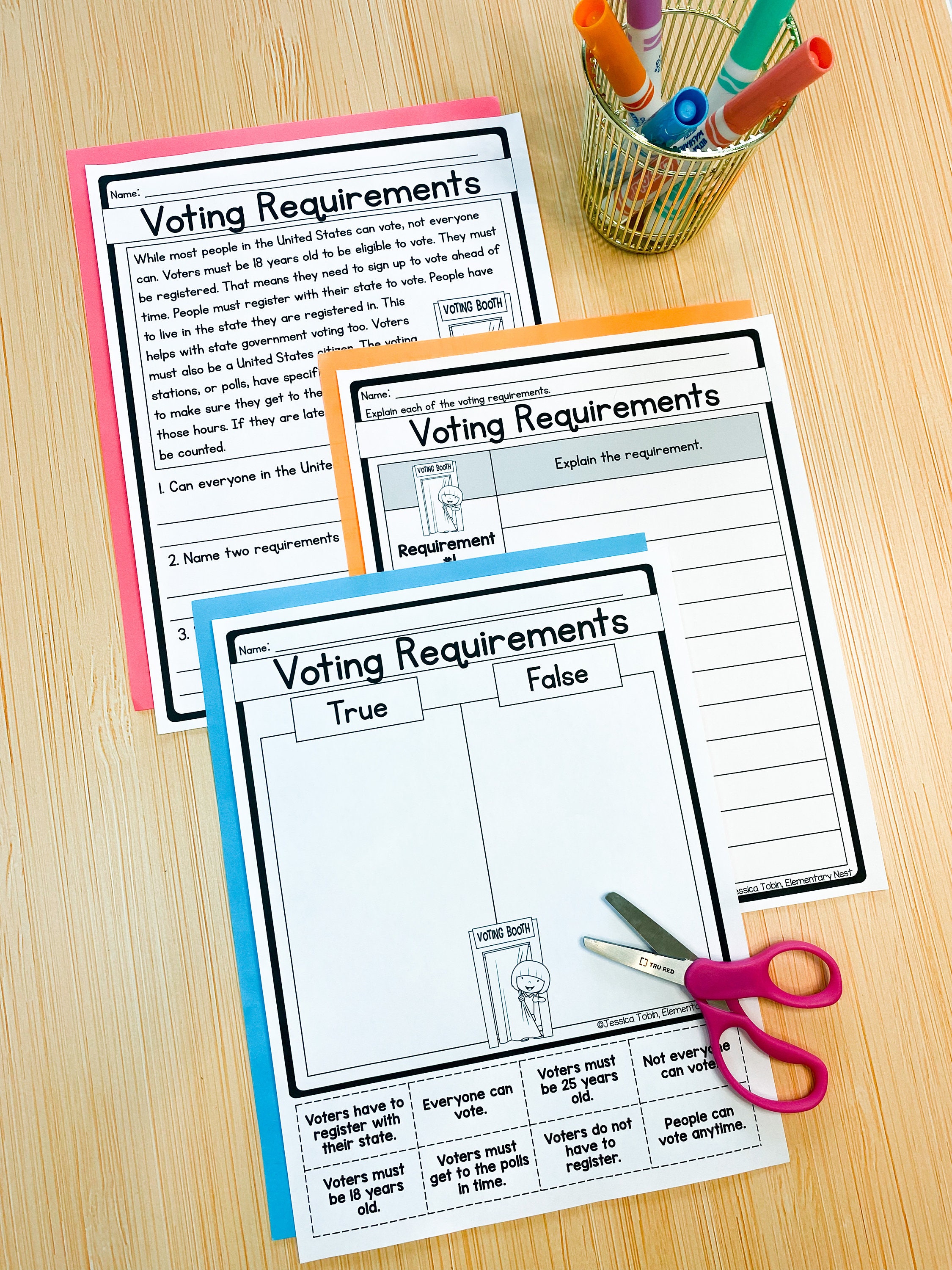 Election, Voting, Worksheets & Passages Ballots, Mock Election, Social ...