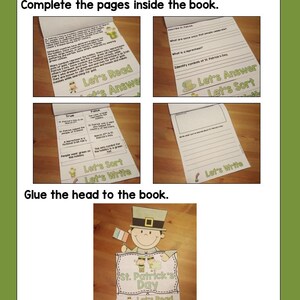 St. Patrick's Day Reading and Writing Activities St Patricks Day Craft ...