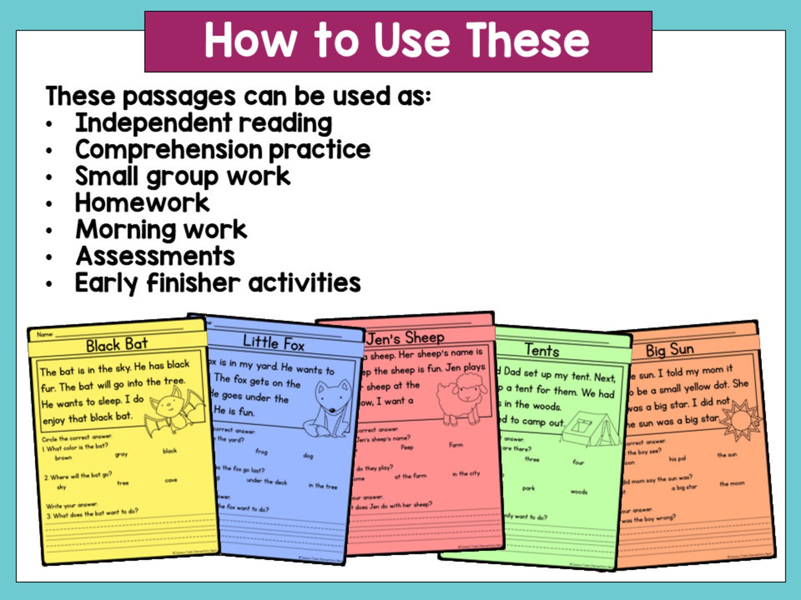 Decodable Readers Passages Science of Reading Comprehension Reading ...